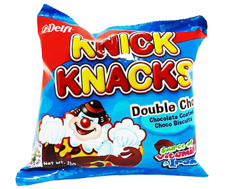 Delfi Knick Knacks Double Choco Chocolate Coated Choco Biscuits 21g