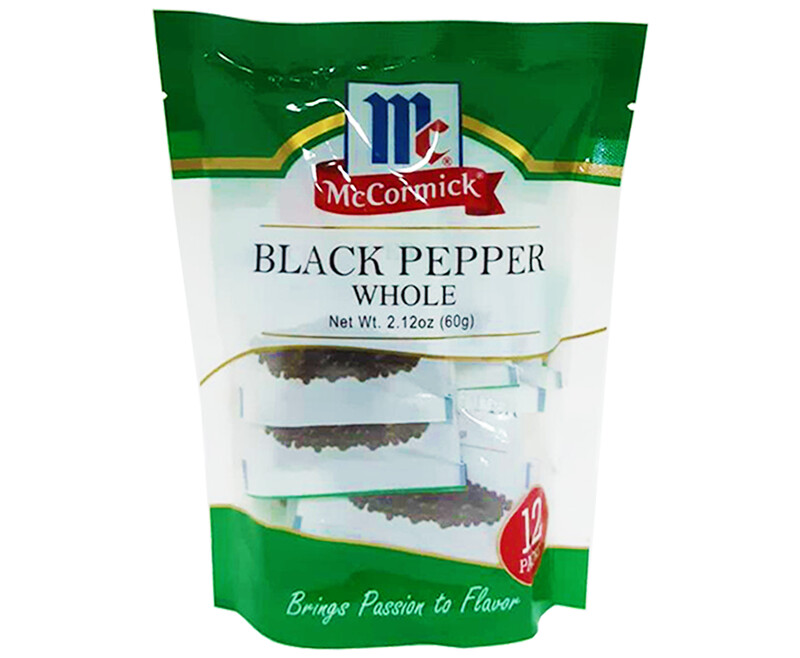McCormick Black Pepper Whole 12 Packs 60g