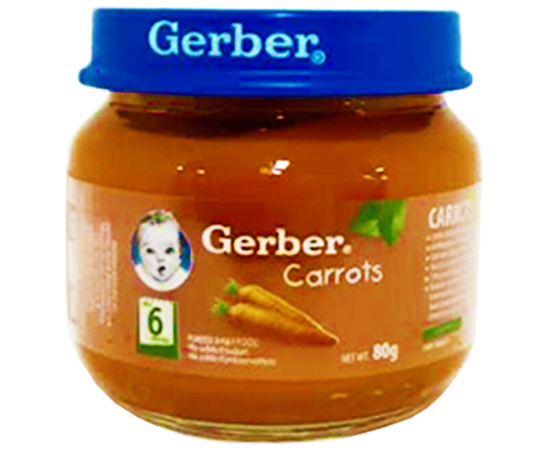 Gerber Carrots Pureéd Baby Food 80g