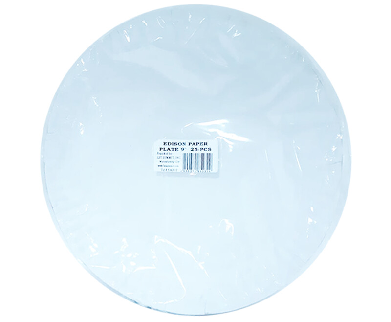 Edison Paper Plate 9 Inches 25 Pieces