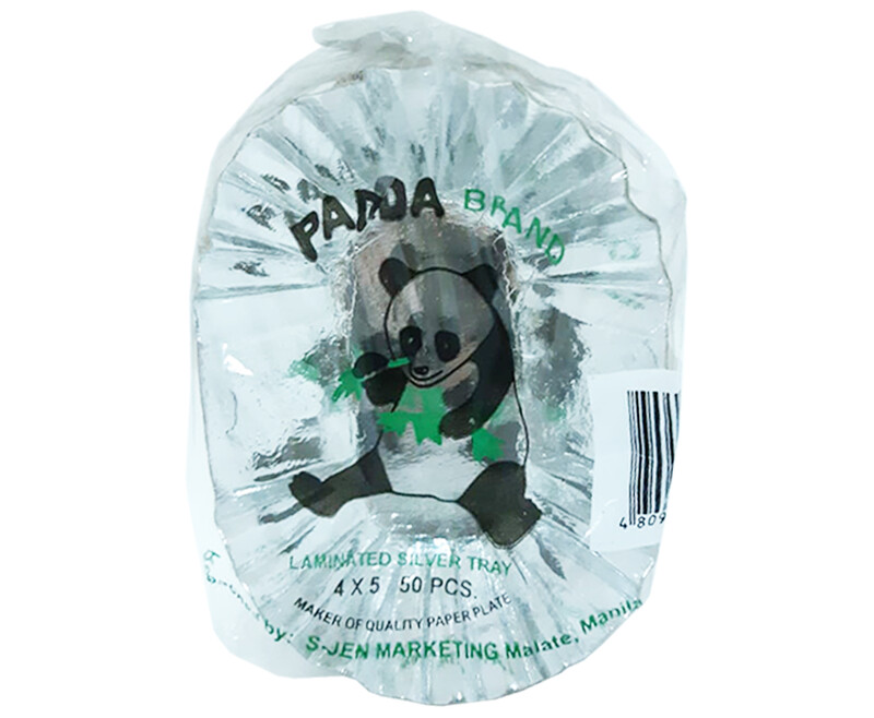Panda Brand Laminated Silver Tray 4x5 50 Pieces