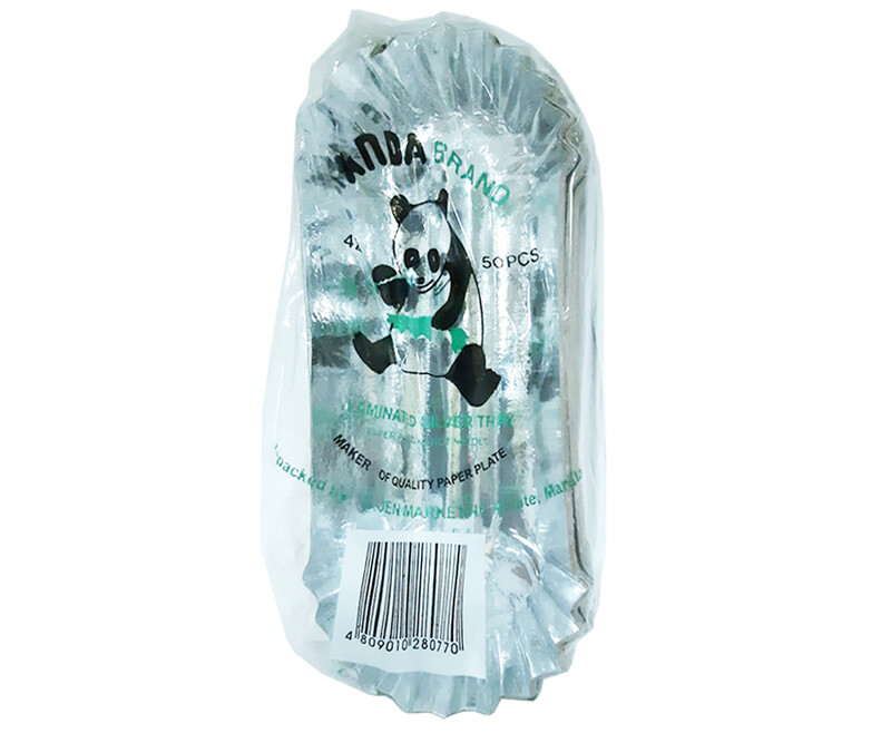 Panda Brand Laminated Silver Tray 4x7 50 Pieces