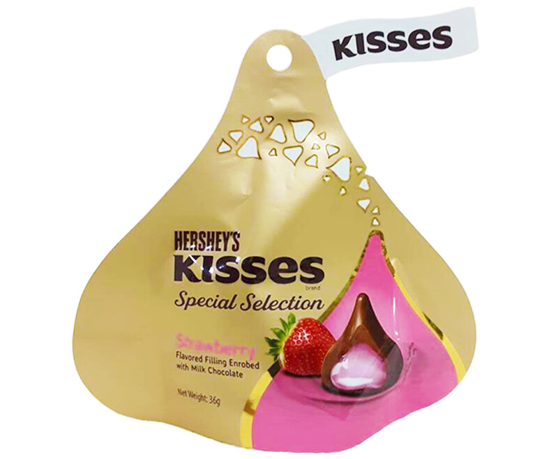 Hershey's Kisses Special Selection Strawberry Flavored Filling Enrobed ...