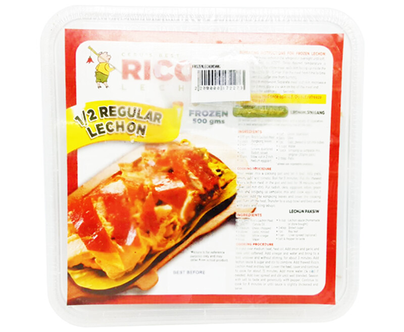 Cebu's Best Rico's Lechon 1/2 Regular Lechon Frozen 500g