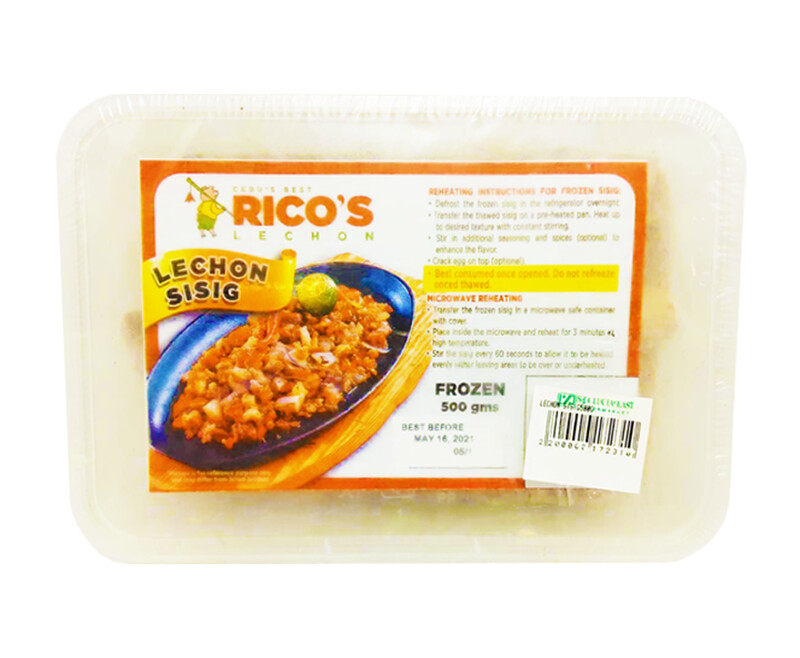 Cebu's Best Rico's Lechon Lechon Sisig Frozen 500g