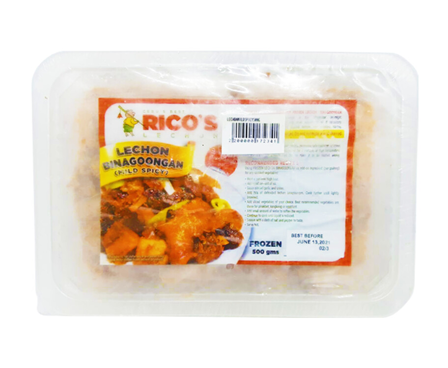 Cebu's Best Rico's Lechon Lechon Binagoongan (Mild Spicy) Frozen 500g