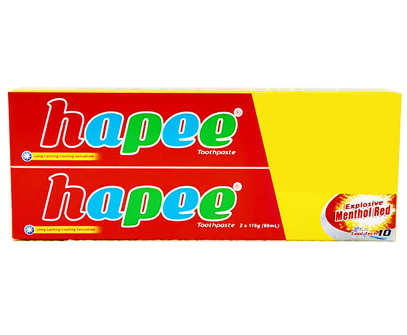Hapee Toothpaste Explosive Menthol Red Sulit Doble Pack (2 Packs x 115g)