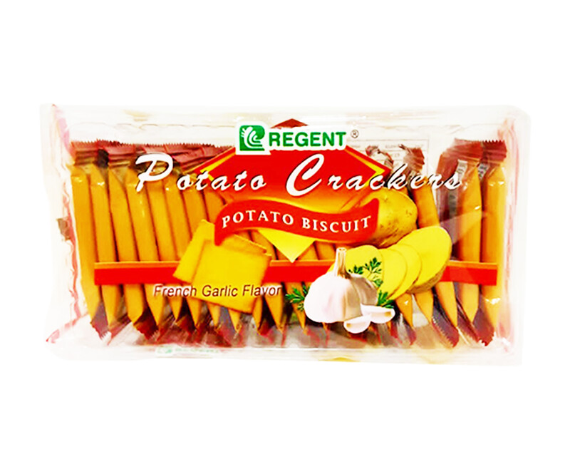 Regent Potato Crackers Potato Biscuit French Garlic Flavor (20 Packs x 10g)