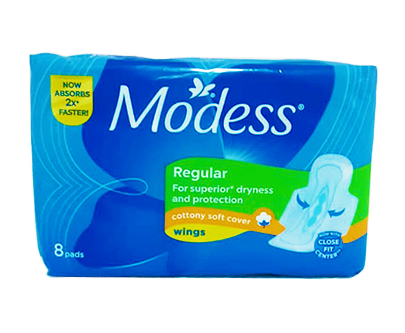 Modess Regular Cottony Soft Cover Wings 8 Pads