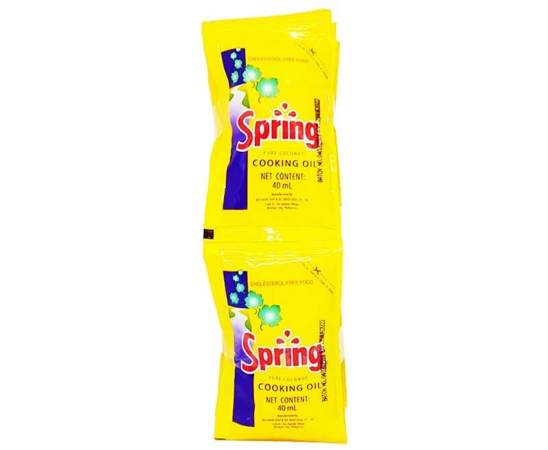 Spring Pure Coconut Cooking Oil (12 Packs x 40mL)