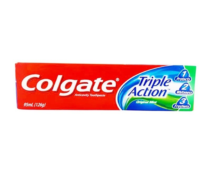 Colgate Anticavity Toothpaste Triple Action Original Mint 95mL (126g)