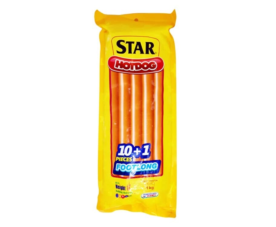 Star Hotdog 10+1 Pieces Footlong 1kg