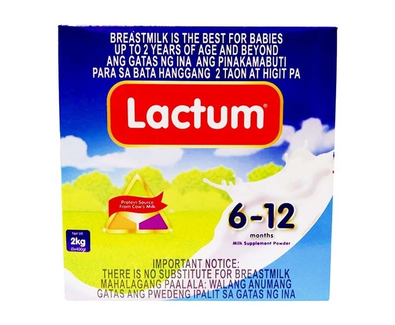 Lactum 6-12 Months Milk Supplement Powder (5 Packs x 400g) 2kg