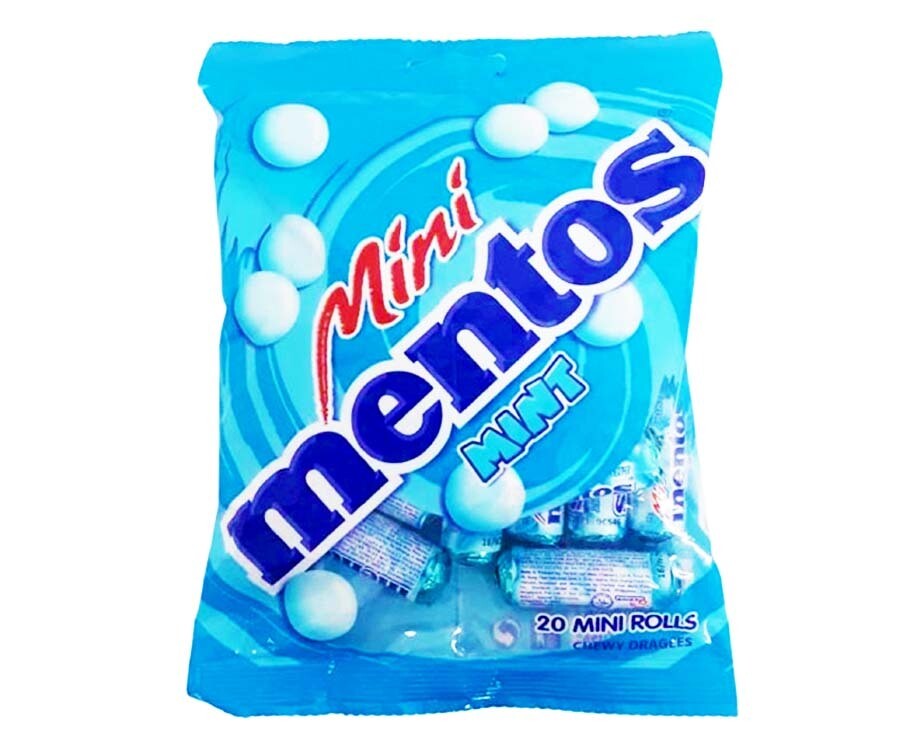 Mentos Mini Mint Chewy Dragees 20 Mini Rolls 200g