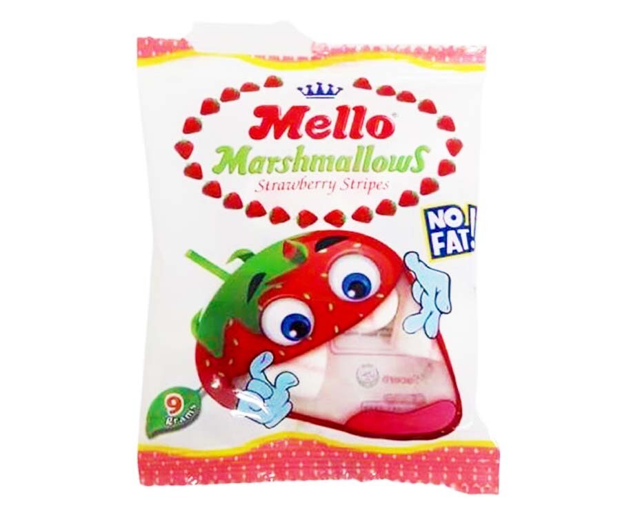 Mello Marshmallows Strawberry Stripes 9g