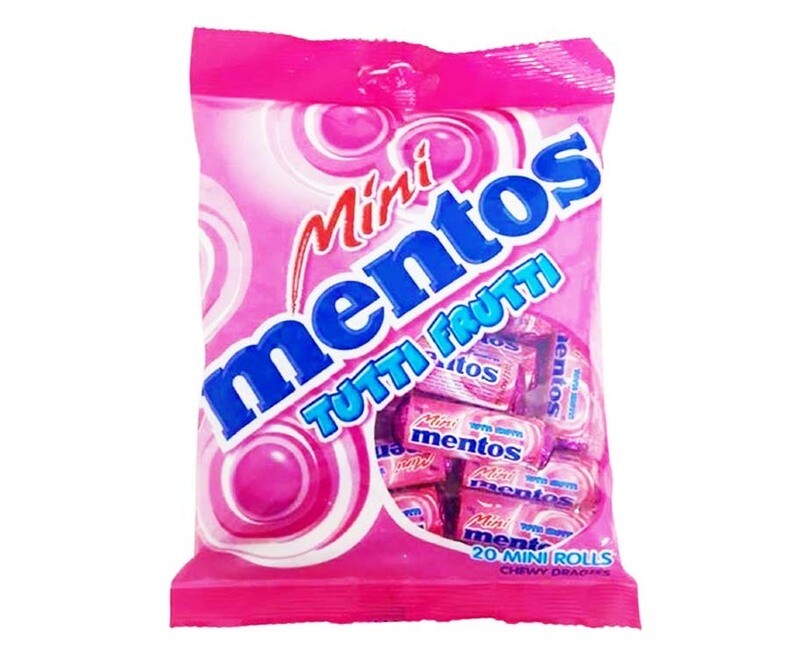 Mentos Mini Tutti Frutti 20 Mini Rolls 200g