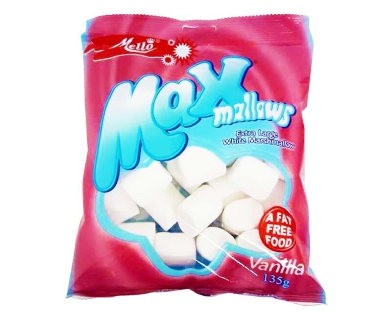 Mello Max Mallows Extra Large White Mallows Vanilla 135g