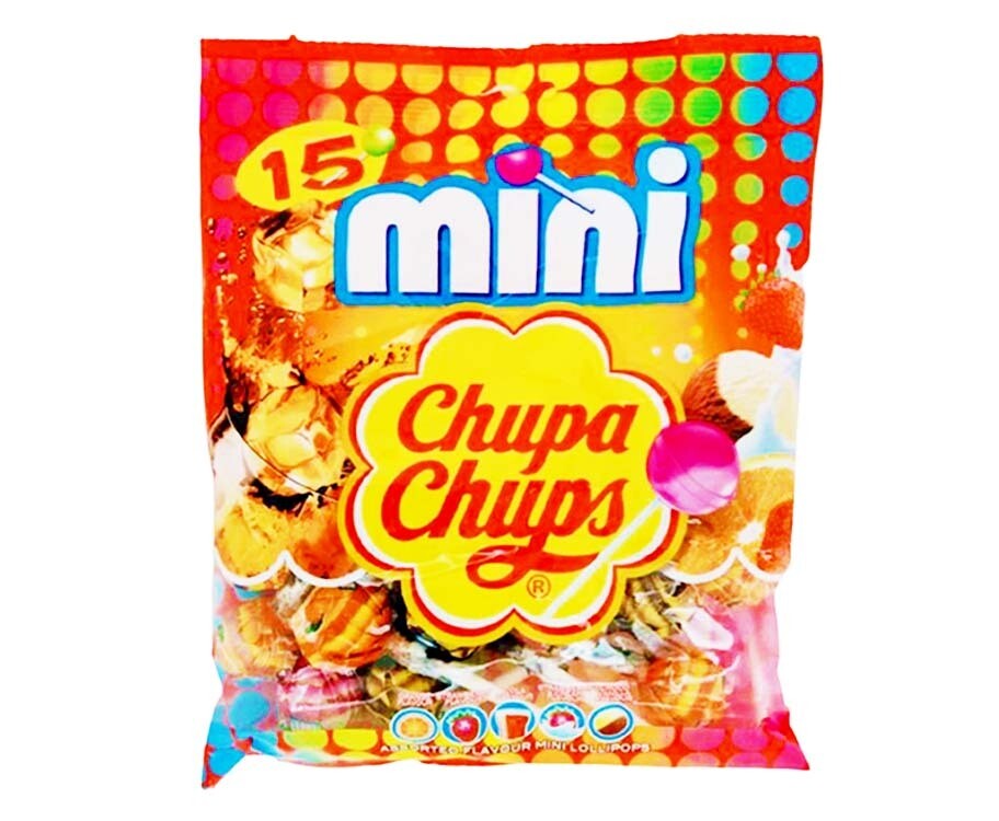 Chupa Chups Assorted Flavour Mini Lollipops 15 Pieces 90g