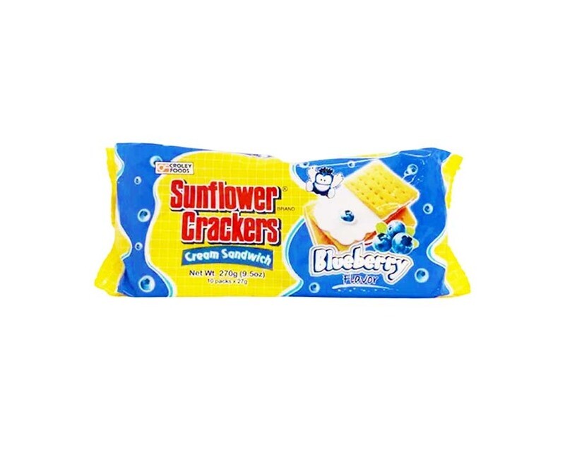 Croley Foods Sunflower Crackers Cream Sandwich Blueberry Flavor (10 ...