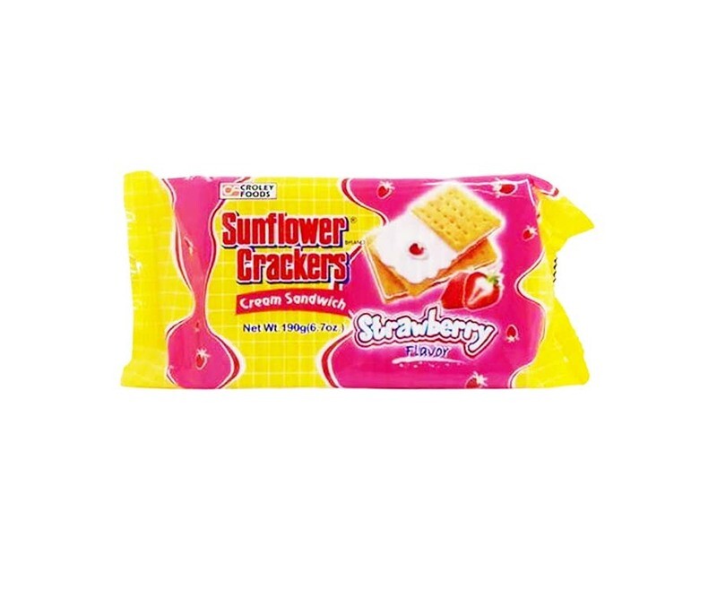 Croley Foods Sunflower Cream Sandwich Strawberry Flavor 190g
