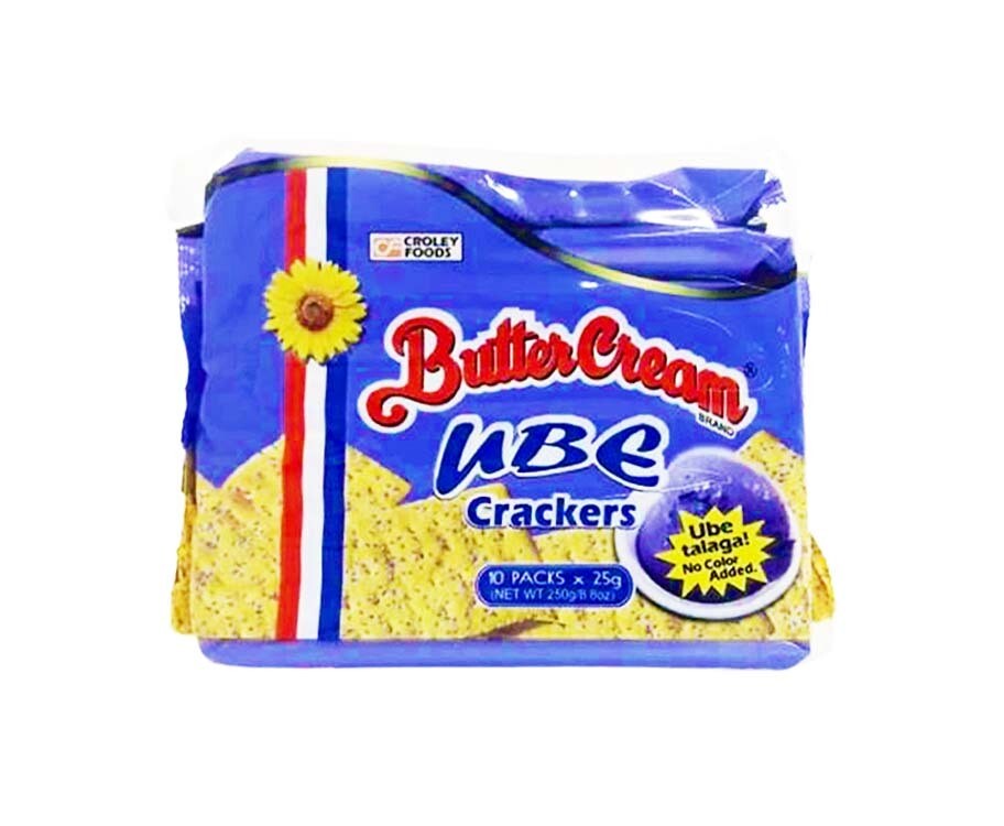 Croley Foods Butter Cream Ube Crackers 10 Packs X 25g