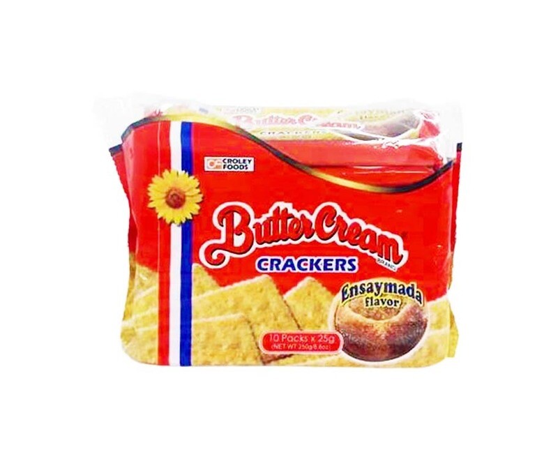 Croley Foods Butter Cream Crackers Ensaymada Flavor 10 Packs X 25g