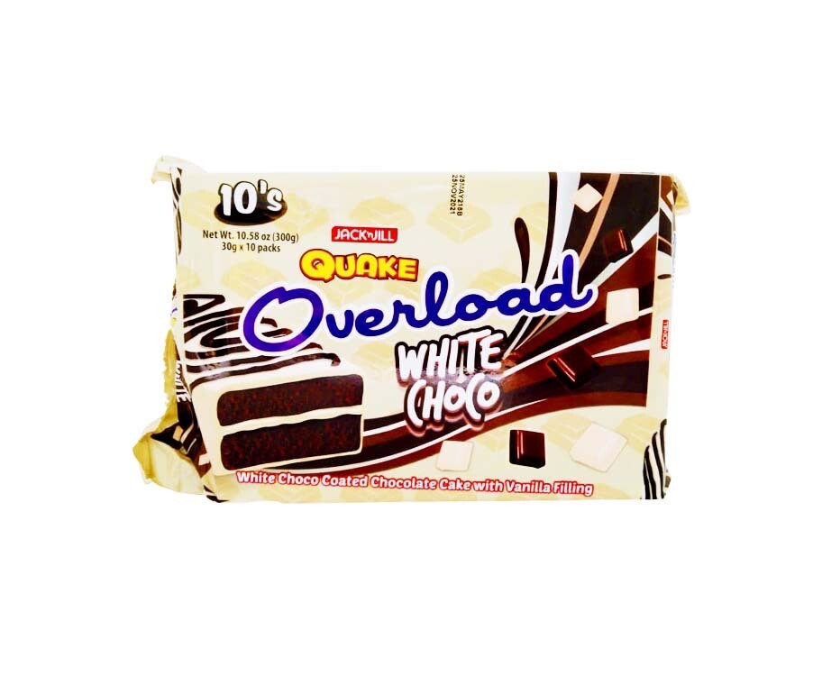Jack 'n Jill Quake Overload White Choco (10 Packs x 30g)