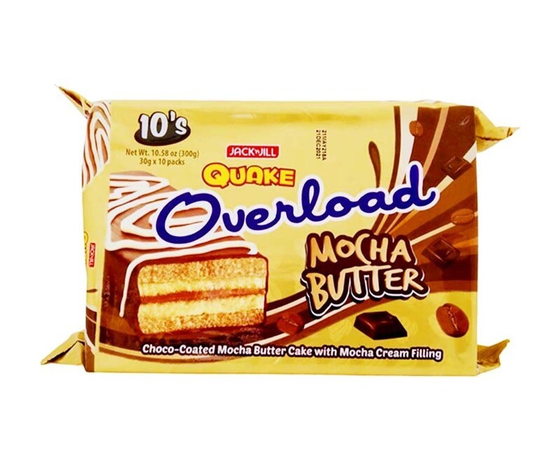 Jack 'n Jill Quake Overload Mocha Butter (10 Packs x 30g)