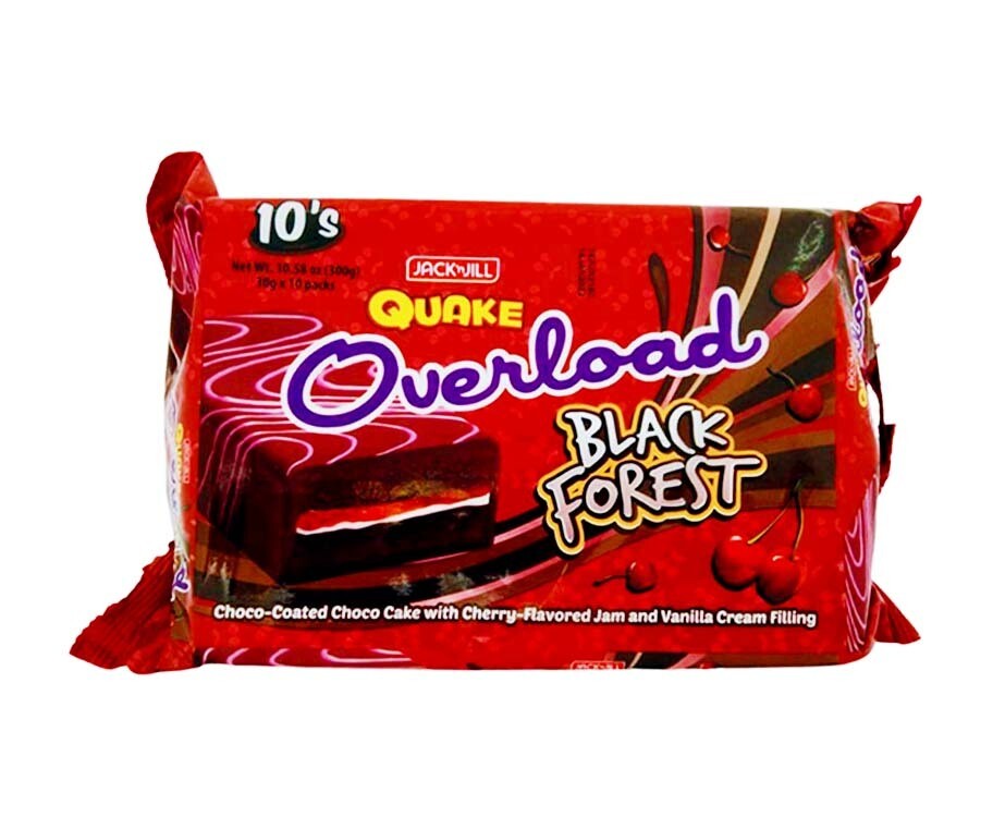 Jack 'n Jill Quake Overload Black Forest (10 Packs x 30g)