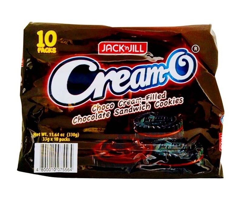 Jack 'n Jill Cream-O Choco Cream-Filled Chocolate Sandwich Cookies (10 Packs x 33g)