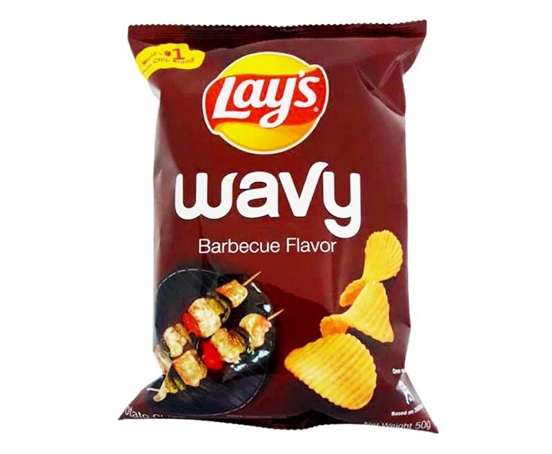 Lay's Wavy Barbeque Flavor Potato Chips 50g