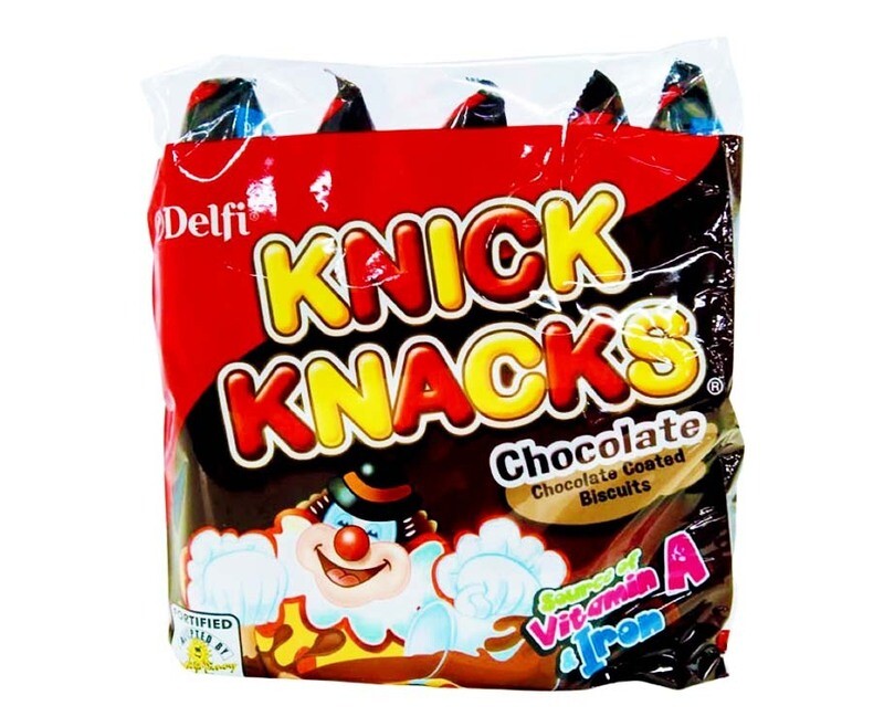 Delfi Knick Knacks Chocolate Coated Biscuits (10 Packs x 21g)