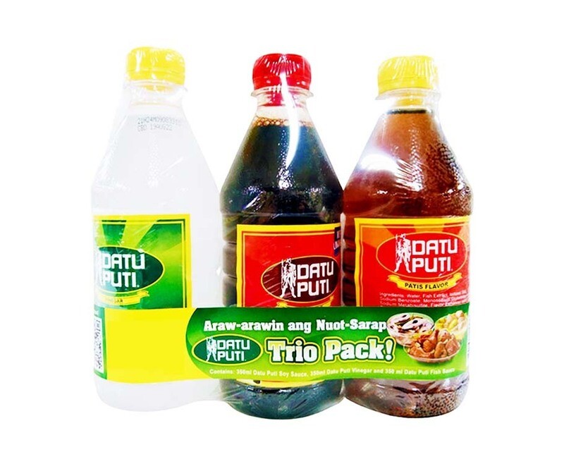 Datu Puti Trio Pack Vinegar 350mL + Soy Sauce 350mL + Fish Sauce 350mL