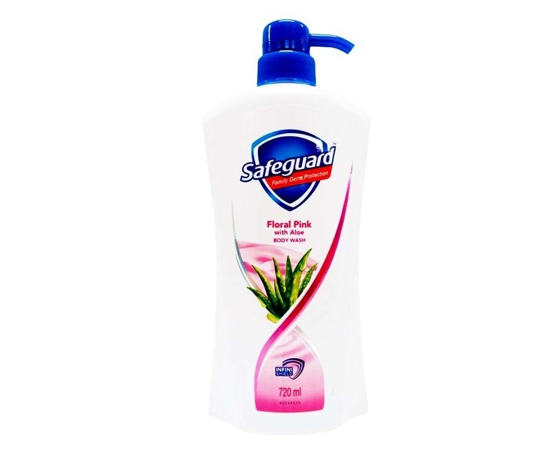 Safeguard Family Germ Protection Floral Pink with Aloe Body Wash 720mL