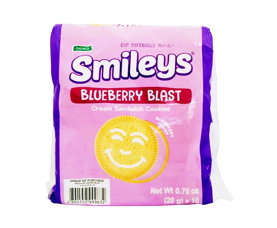 Galinco Smileys Blueberry Blast Blueberry Flavor (10 Packs x 20g) 200g