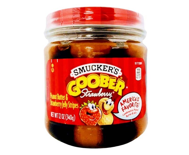 Smucker's Goober Strawberry Peanut Butter & Strawberry Jelly Stripes ...