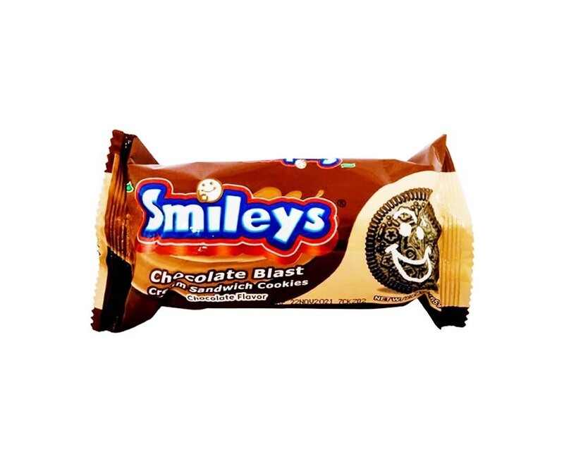 Galinco Smileys Chocolate Blast Cream Sandwich Cookies Chocolate Flavor ...