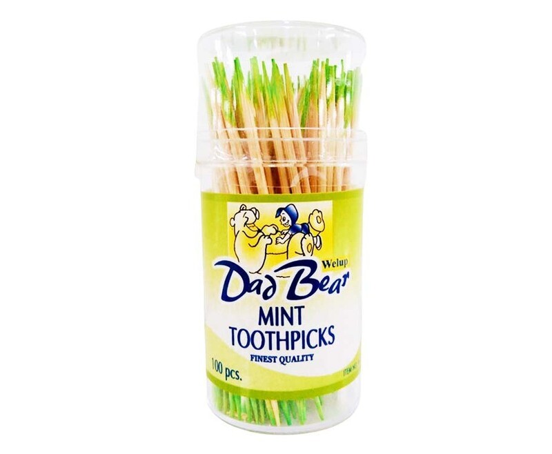 Welup Dad Bear Mint Toothpicks 100 Pieces