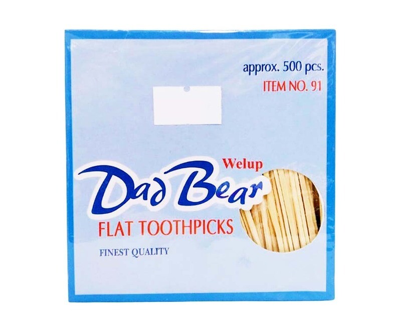 Welup Dad Bear Flat Toothpicks Approx. 500 Pieces