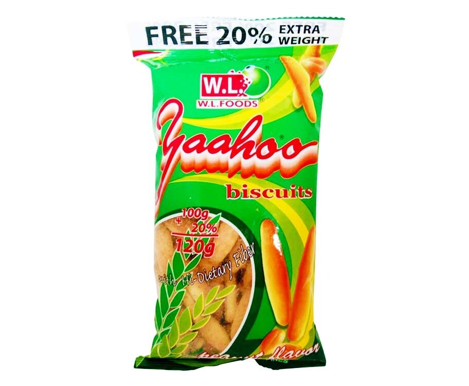 W.L. Yaahoo Biscuits Peanut Flavor 120g