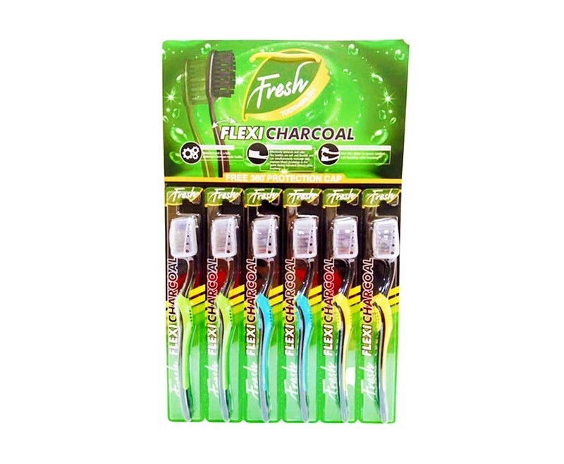 Fresh Toothbrush Flexi Charcoal 6s