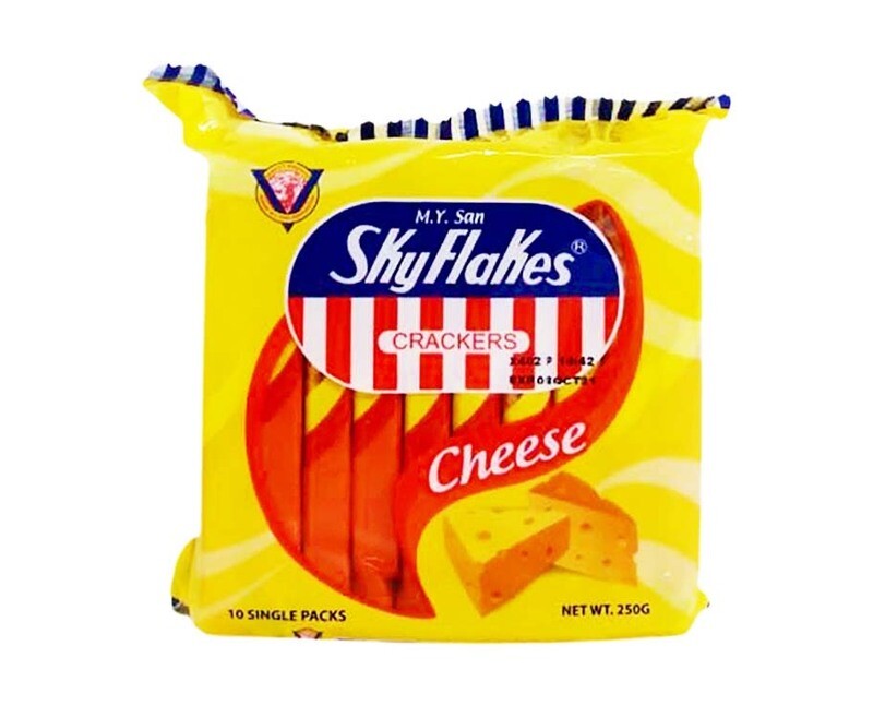 M.Y. San Sky Flakes Crackers Cheese (10 Packs x 25g)