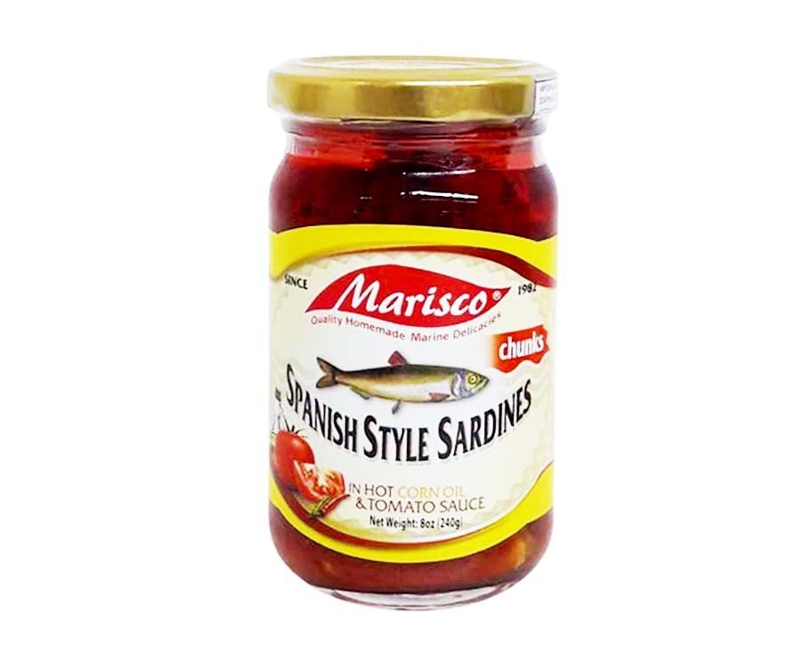 Marisco Spanish Style Sardines Chunks in Hot Corn Oil & Tomato Sauce 240g