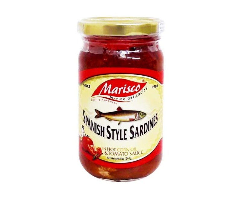 Marisco Spanish Style Sardines in Hot Corn Oil & Tomato Sauce 240g
