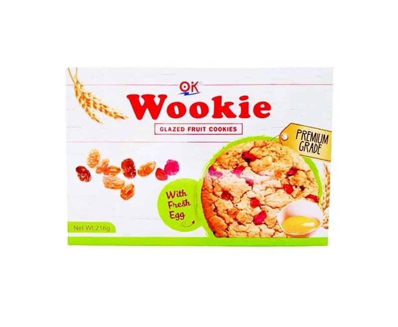 O.K. Wookie Glazed Fruit Cookies with Fresh Egg 216g