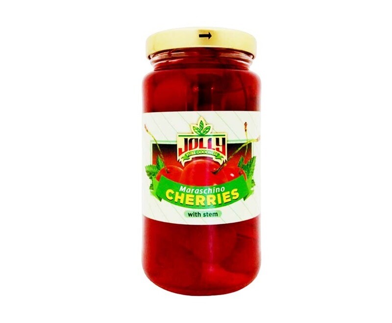 Jolly Pure Goodness Maraschino Cherries with Stem 10oz (284g)