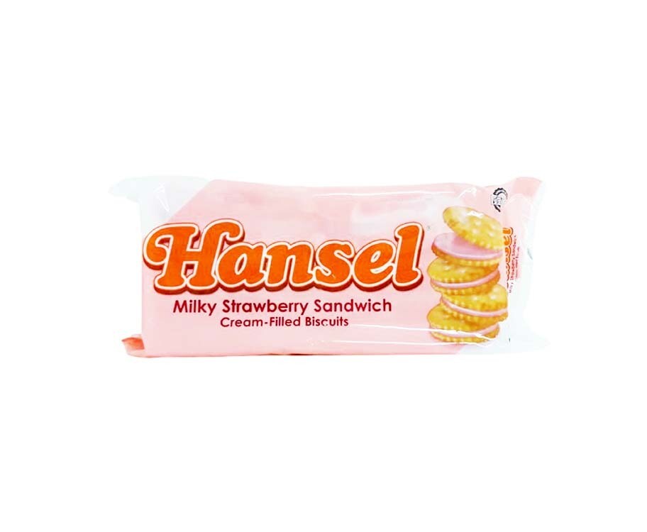 Hansel Milky Strawberry Sandwich Cream-Filled Biscuits (10 Packs x 31g ...