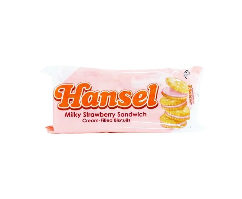 Hansel Milky Strawberry Sandwich Cream-Filled Biscuits (10 Packs x 31g ...