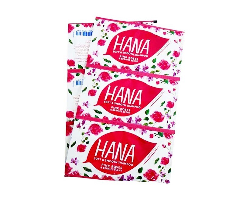 Hana Soft & Smooth Shampoo Pink Roses & Berries Scent (6 Packs x 14mL)