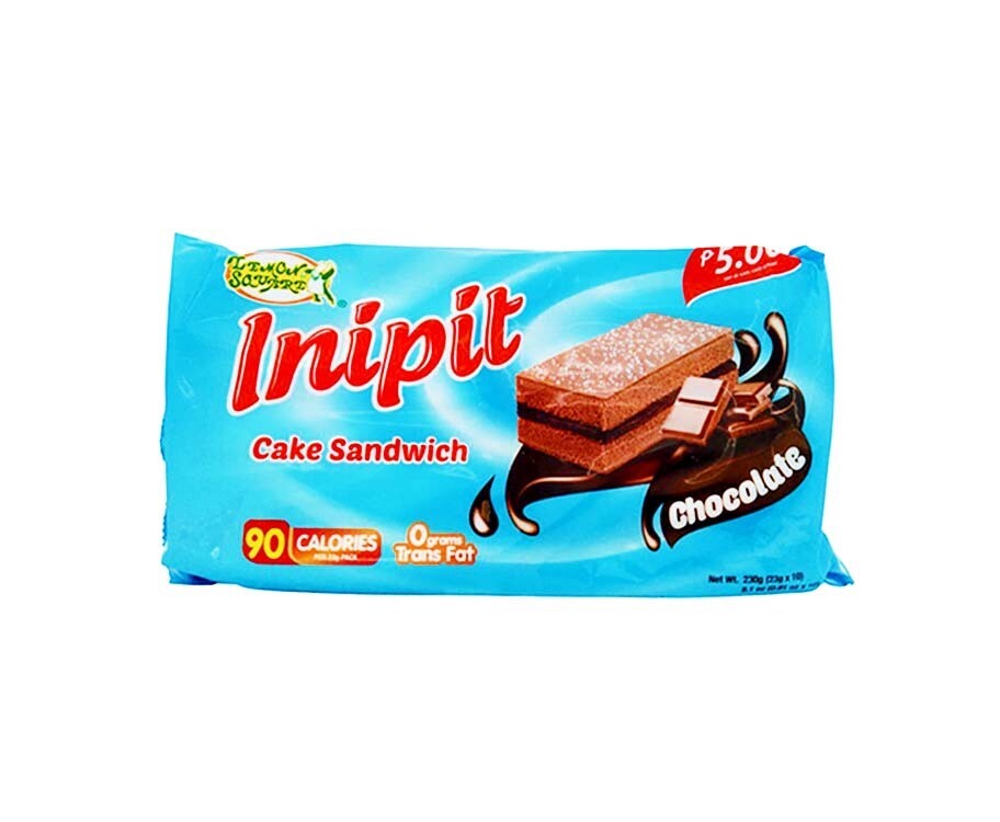 Lemon Square Inipit Chocolate Cake Sandwich (10 Packs x 23g) 230g